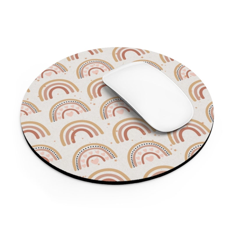 Boho Rainbow Mouse Pad | Cute Mousepad | Boho Office Decor | Computer ...