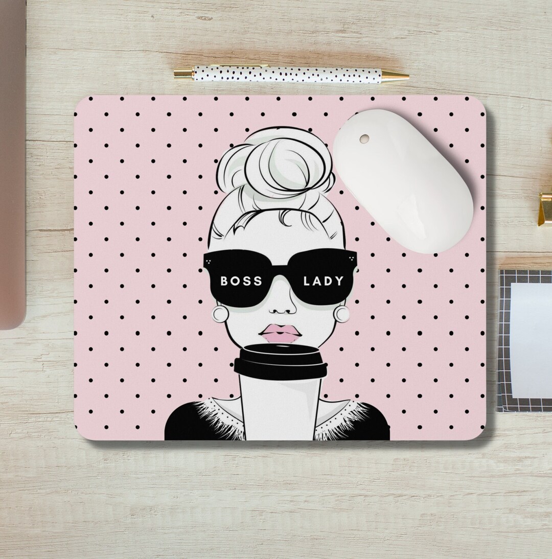 Boss Lady Mouse Pad | Girl Boss Office Decor | Computer Mousepad | Cute ...