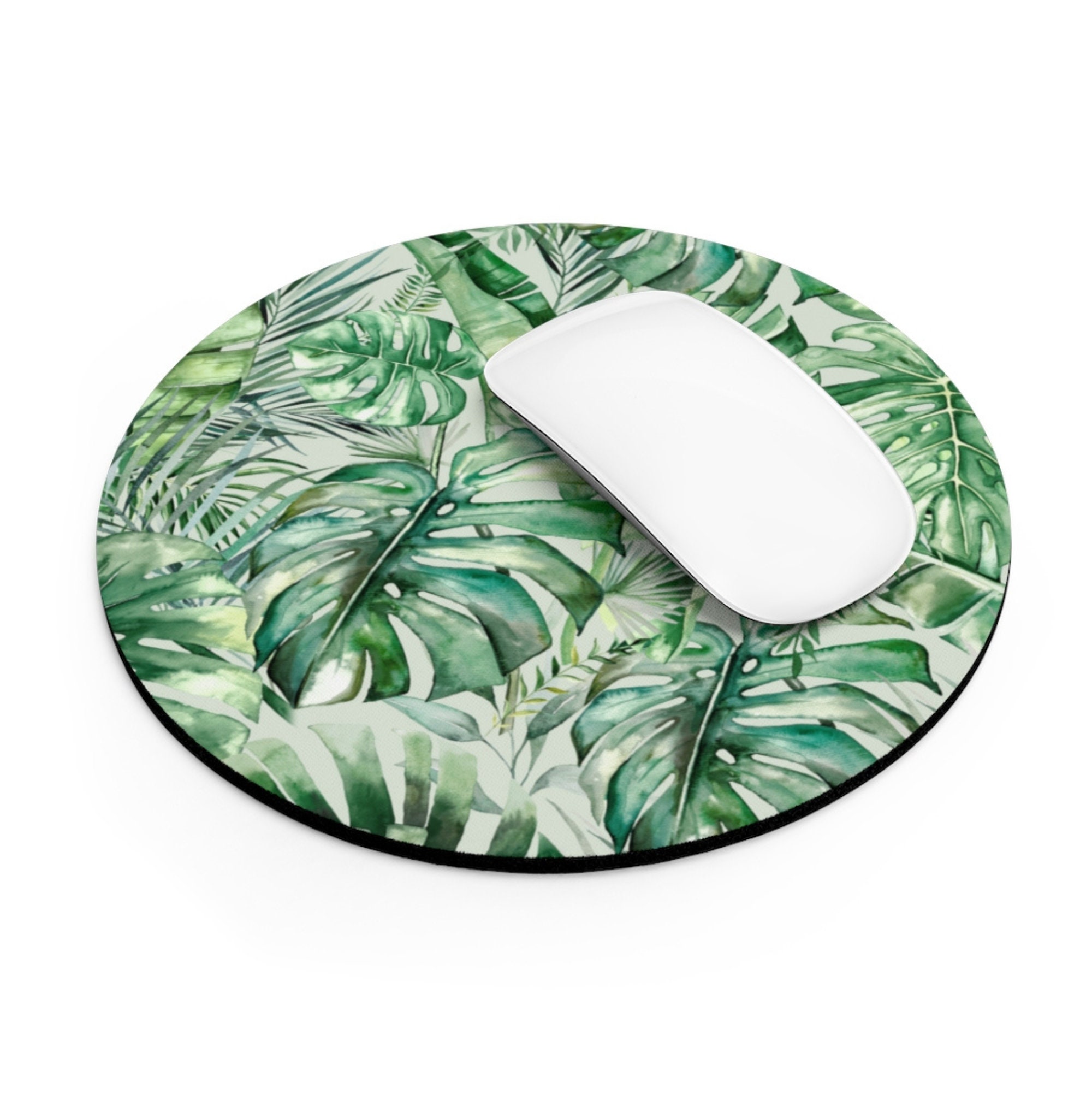 Monstera Mouse Pad Cute Leaf Plant Mousepad Boho Office Decor Jungle ...