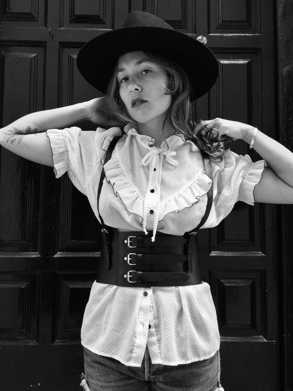 Wide Corset Belt Under Bust Belt With Braces | Etsy