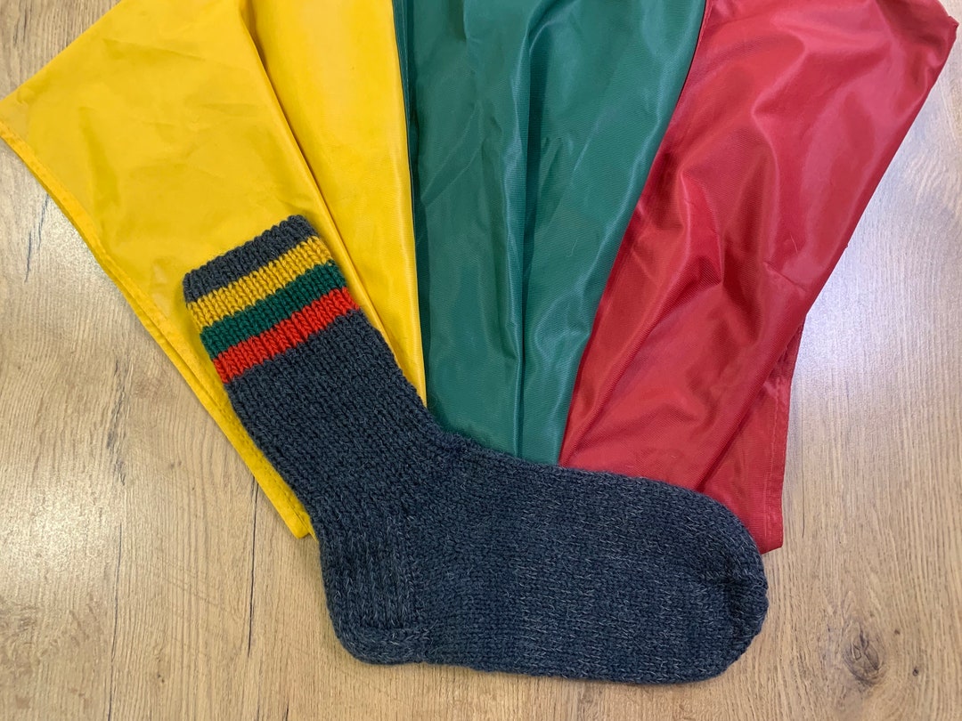 Hand Knitted Lithuanian Wool Socks - Winter Socks - Great Christmas ...