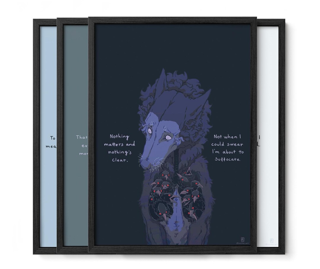 Breathe – Framed or Unframed Comic Art Print / 4 Frames / From A5 to A2 ...