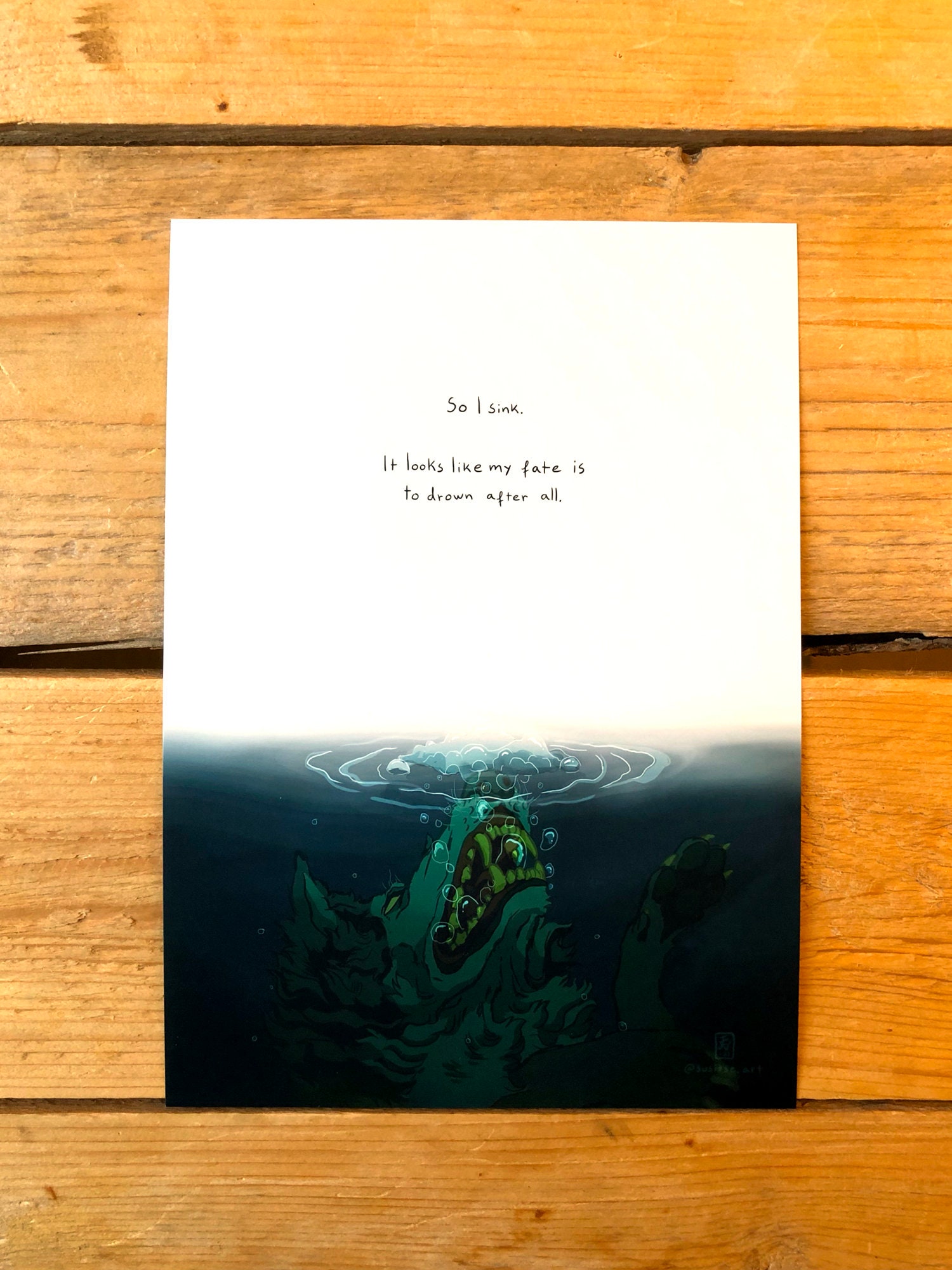 Drown - A4 / 11.7" X 8.27" AND A5 / 8.27 X 5.83 Comic Art Print, Sets ...