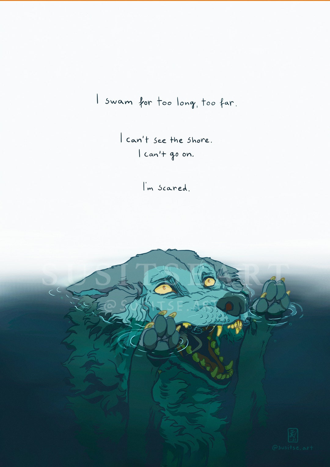 Drown - A4 / 11.7" X 8.27" AND A5 / 8.27 X 5.83 Comic Art Print, Sets ...