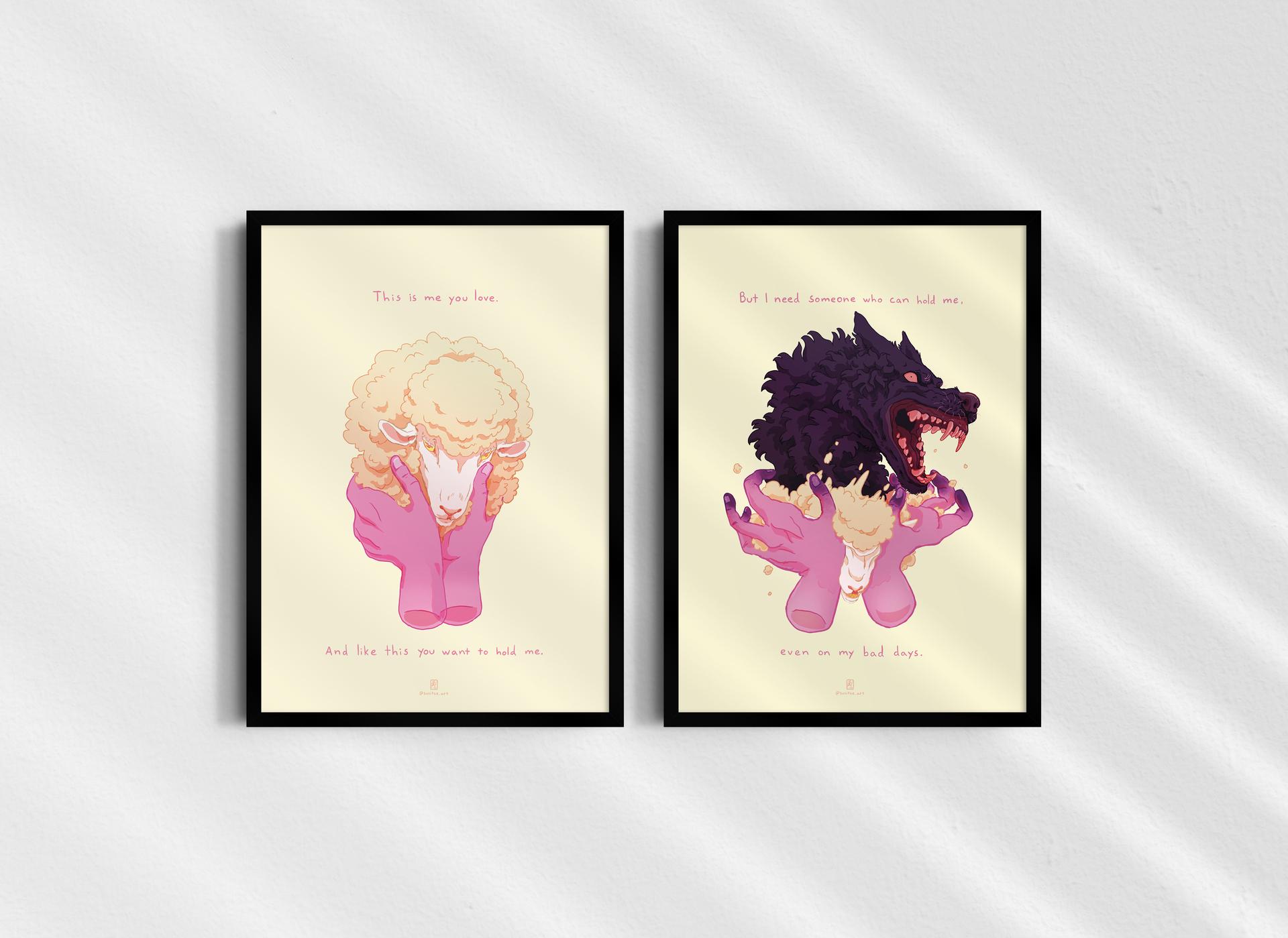 Someone – Framed or Unframed Comic Art Print / 2 Frames / From A5 to A2 ...