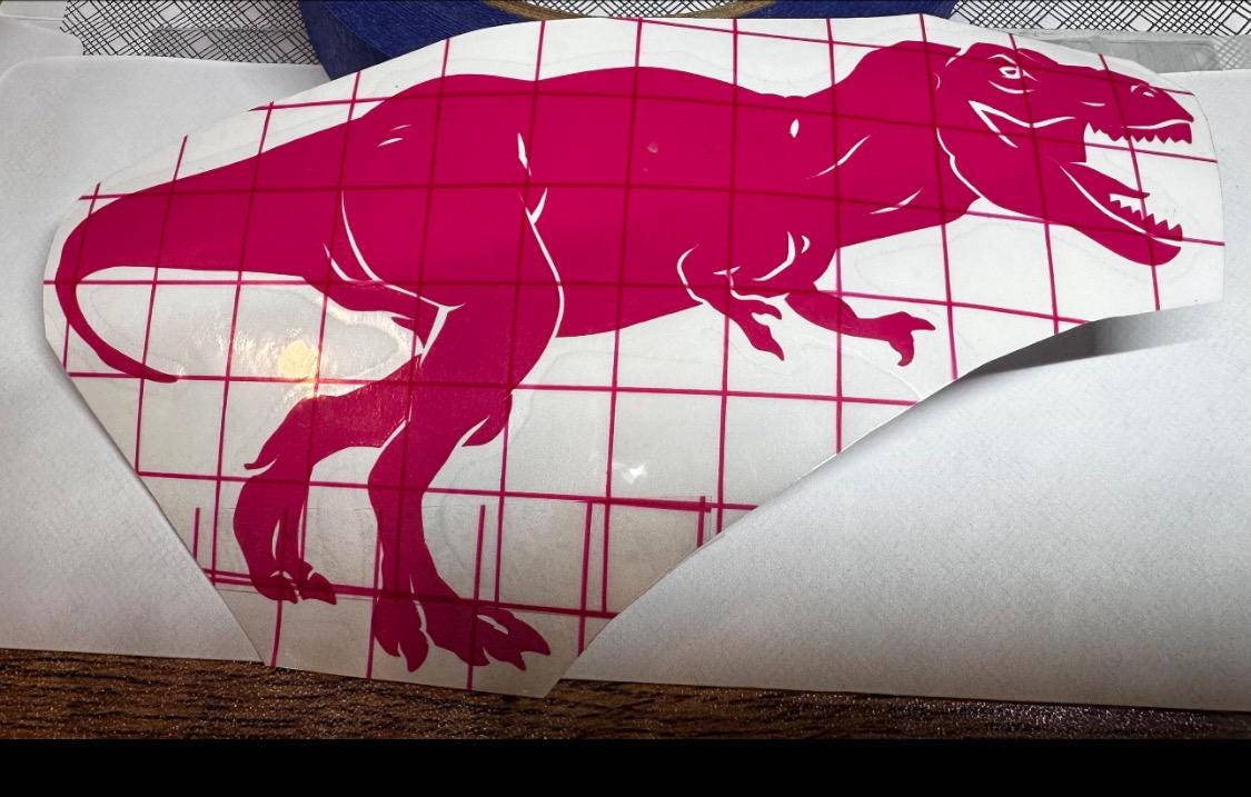 Dinosaur Run/ Boop Dog/raptor/t-rex Decal/sticker/vinyl/ Peeking Raptor ...