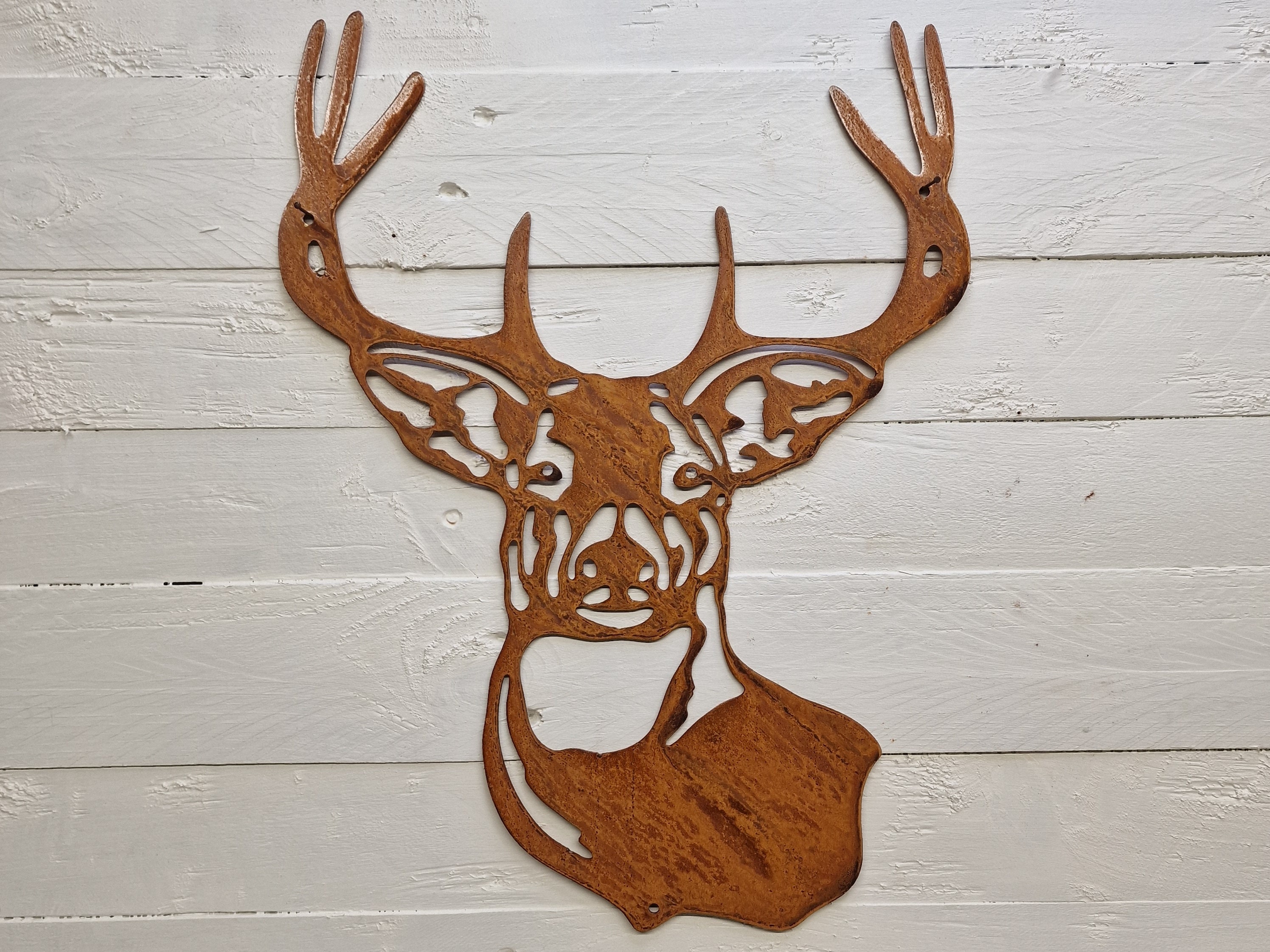 Brown Metal Stag Head