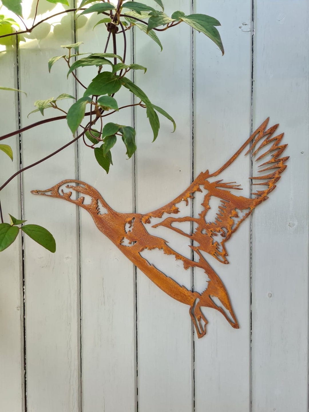 Metal Duck Rusted Garden Art Rusty Outdoor Ornaments Metal Sculpture - Etsy