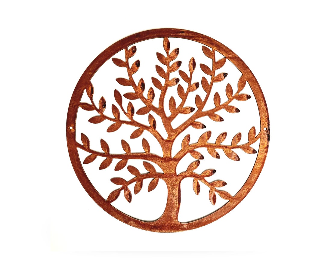 Metal Tree of Life Rusted Garden Art Rusty Outdoor Ornaments Metal ...