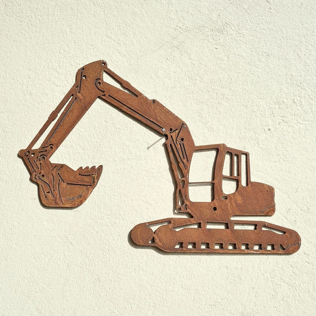 Rusted Metal Digger Rusted Garden Art Rusty Outdoor Ornaments Metal ...