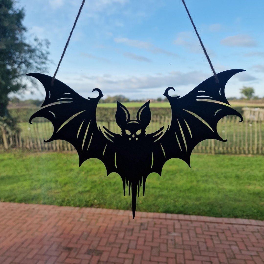 Hanging Metal Bat, Bats, Hanging Garden Rustic Outdoor Indoor ...
