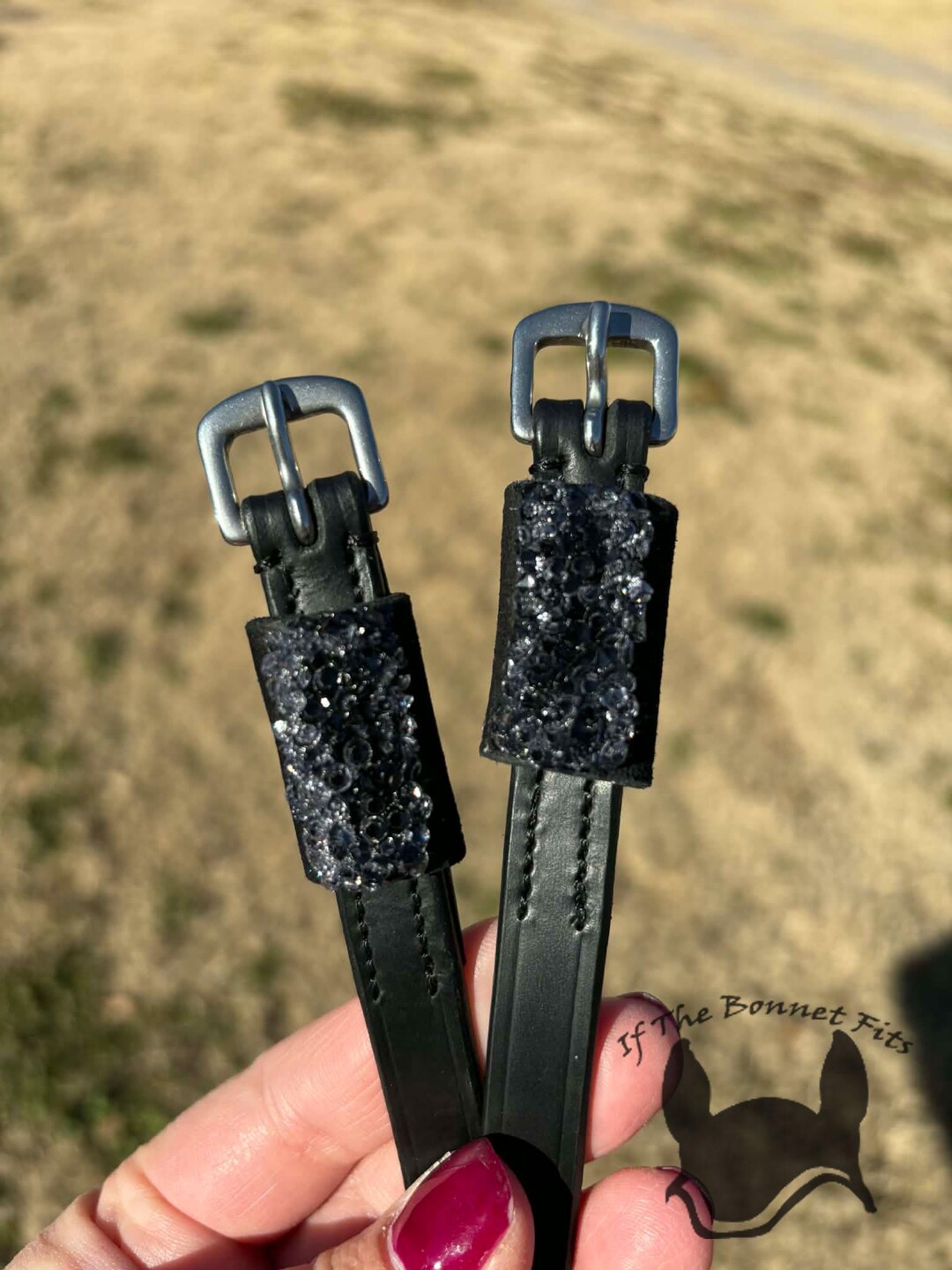 English Spur Straps Black Diamond Crystals - Etsy