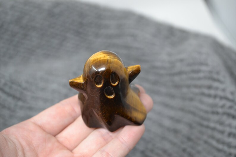 Hand Carved Tigers Eye Ghost,tigers Eye Ghost,crystal Sculpture,mineral ...