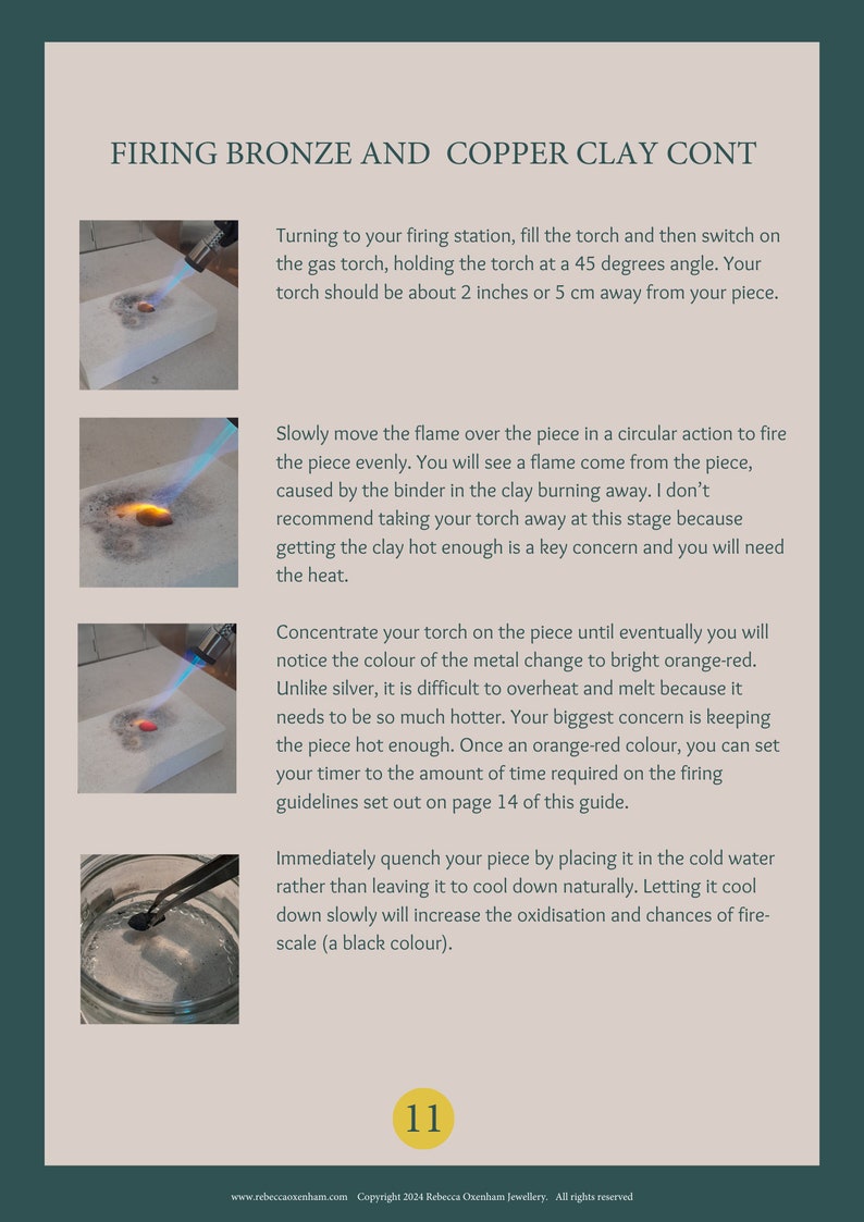 Torch Firing Guide for Silver Clay & Metal Clay – 17-page PDF Download ...