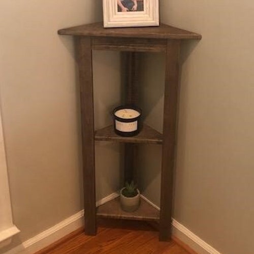 Corner Table With Shelves | Etsy