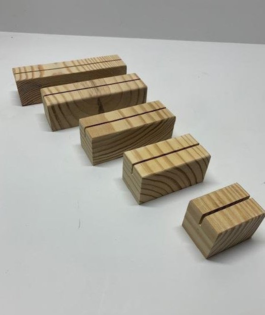 Wooden Base for Acrylic Signs, Table Number Stand, Table Sign Holder ...