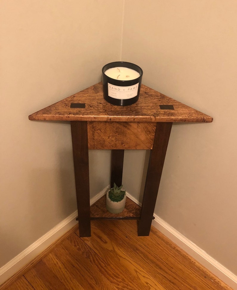 Bathroom Corner Table With Bottom Shelf - Etsy