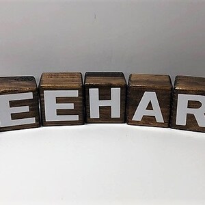 Personalized Name Blocks - Wooden Baby Square Building Blocks - Etsy