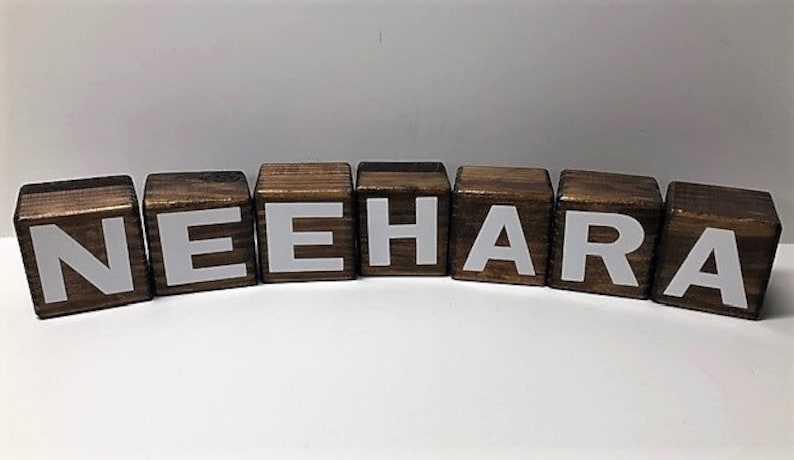 Personalized Name Blocks - Wooden Baby Square Building Blocks - Etsy
