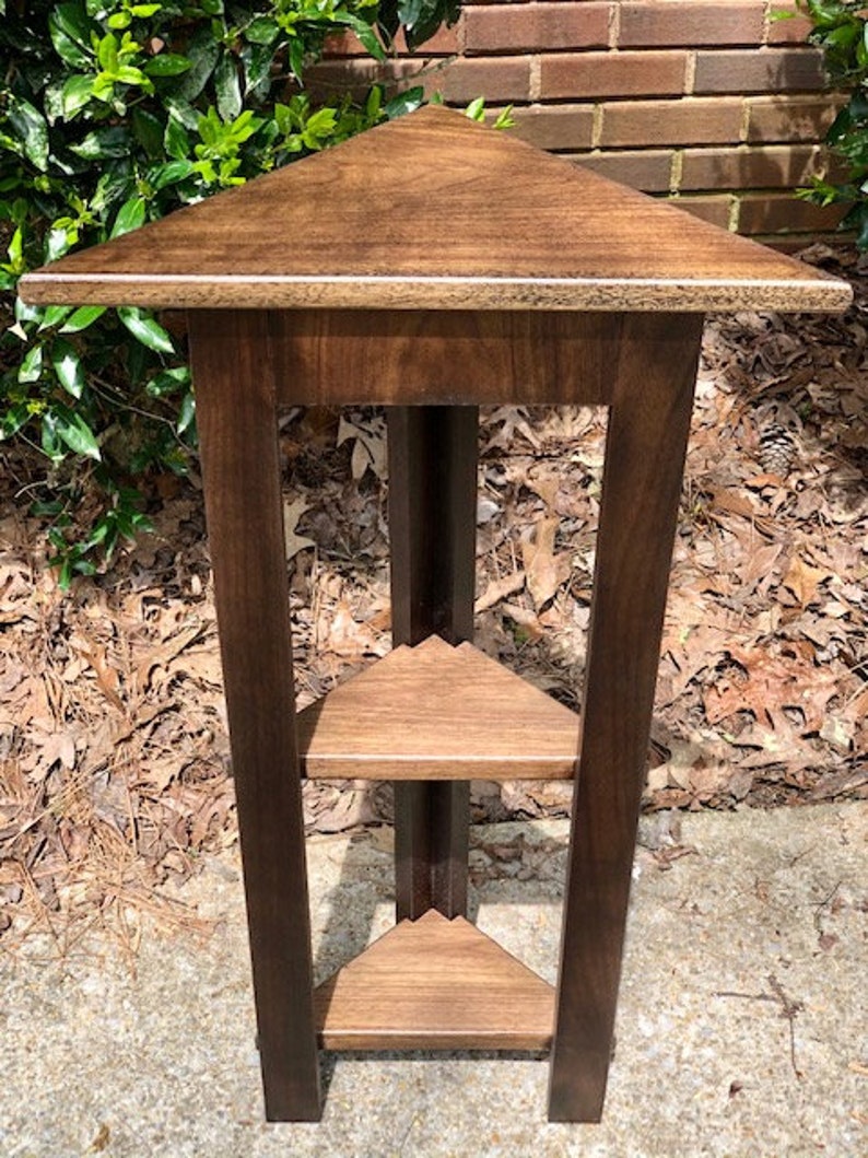 Corner Table With Shelves - Etsy