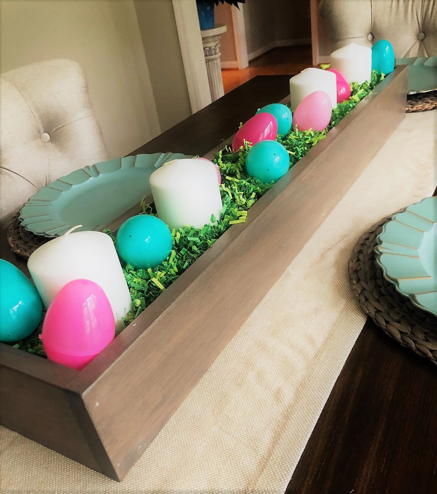 Wooden Table Runner - Rustic Centerpiece Box - Etsy