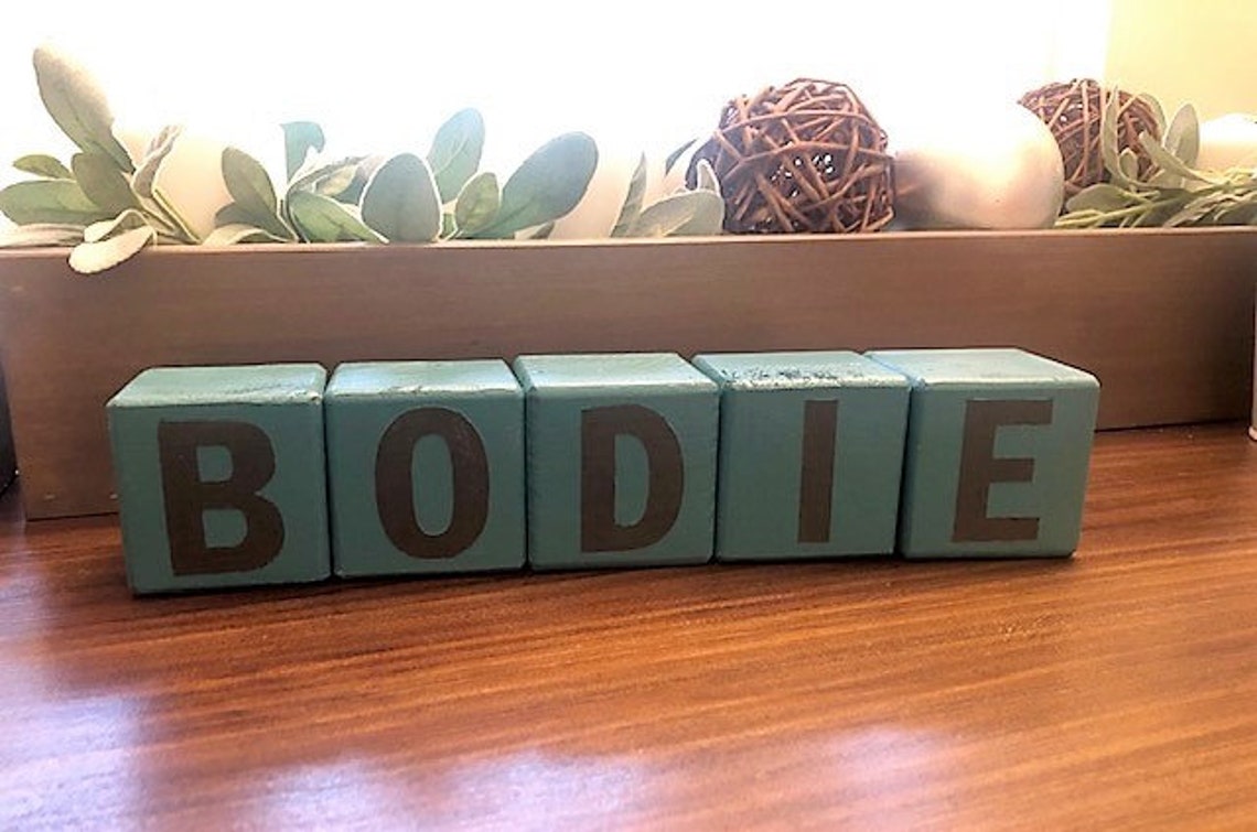 Personalized Name Blocks Wooden Baby Square Building Blocks - Etsy