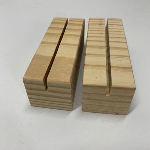 Wooden Base for Acrylic Signs, Table Number Stand, Table Sign Holder ...