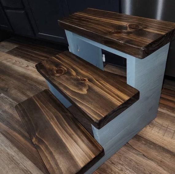 Three Step Stool Extra Large Step Stool Etsy