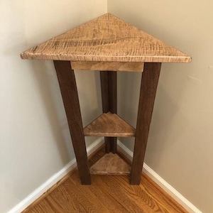 Corner Table With Shelves - Etsy