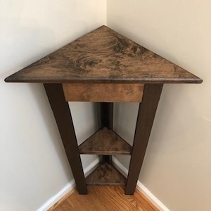 Corner Table With Shelves - Etsy