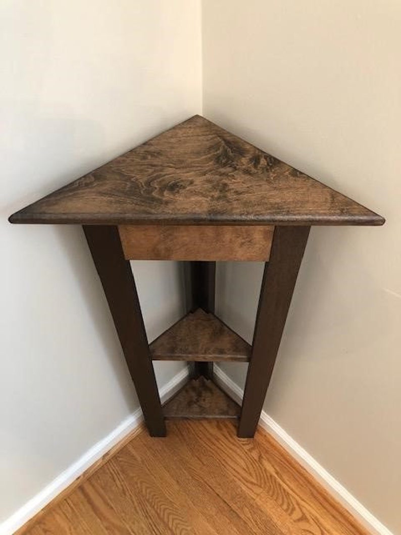 Corner Table With Shelves - Etsy