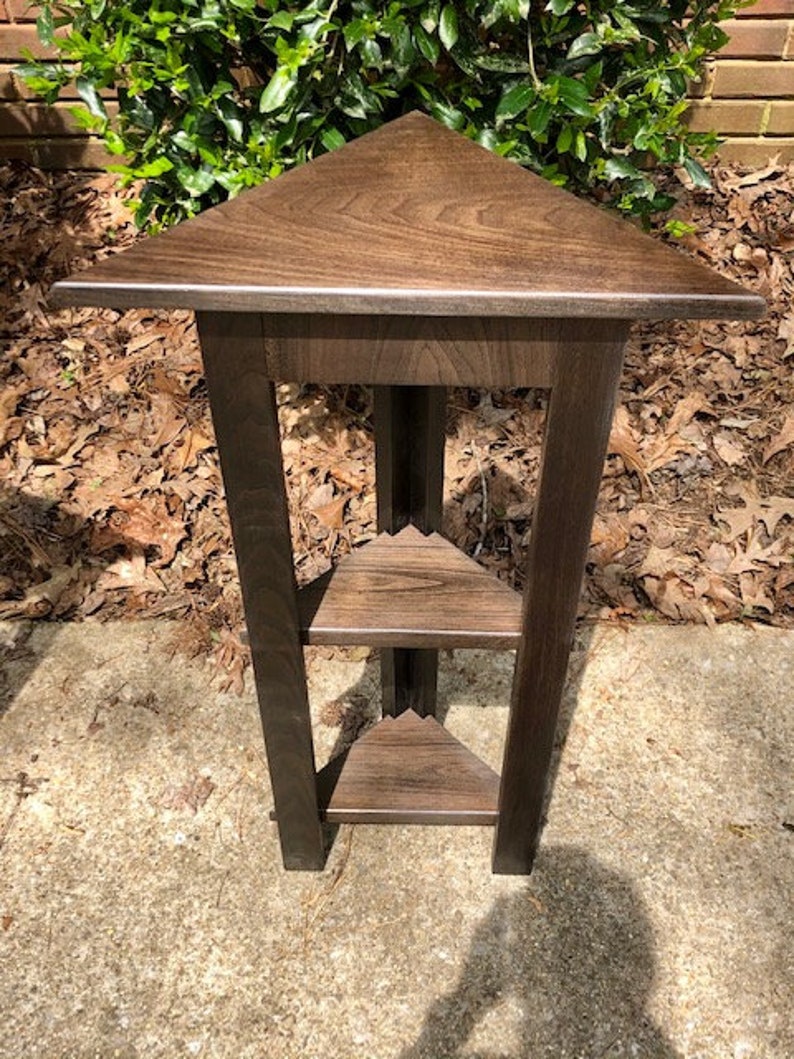 Corner Table With Shelves - Etsy