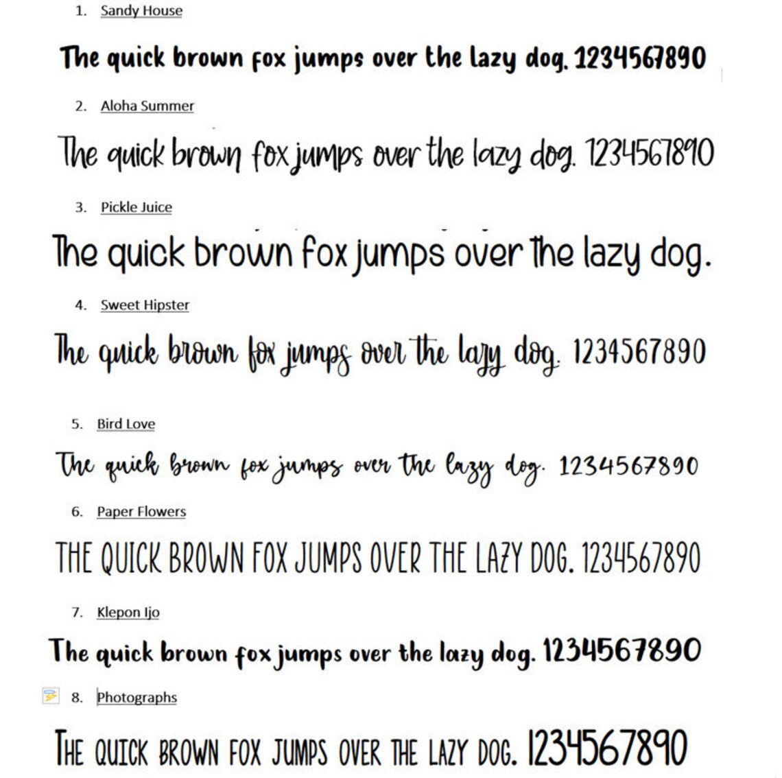 Add on Personalization Font Choices - Etsy