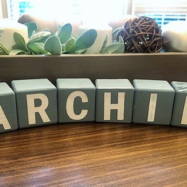 Large Custom Name Blocks - Etsy
