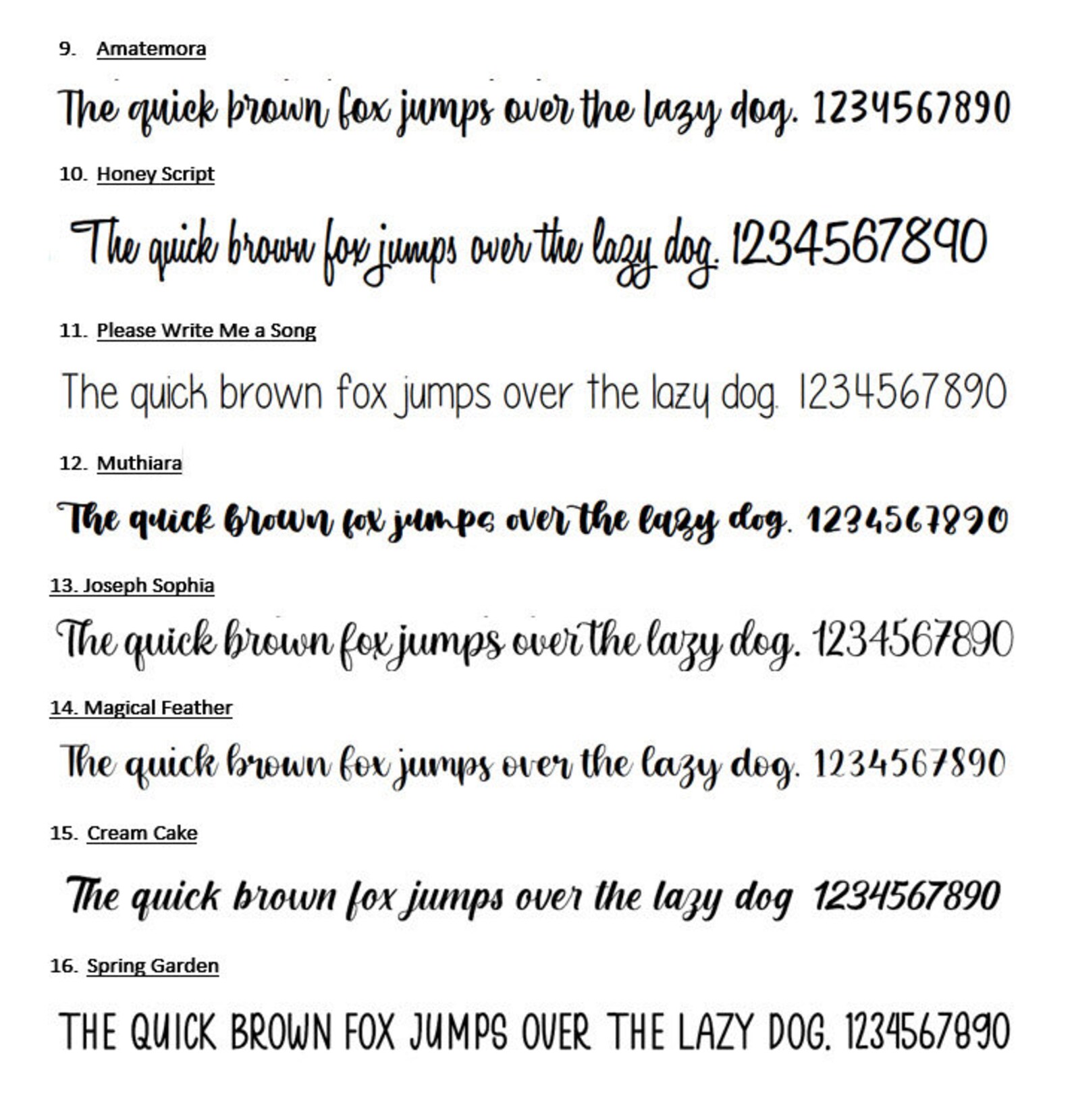 Add on Personalization - Font Choices - Etsy