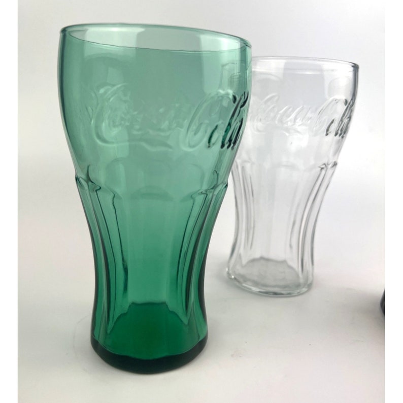 Vintage Coca Cola Glasses 16 Oz Set of 3 Smoke Green Clear - Etsy