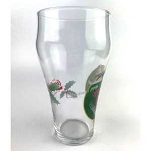 Vintage 1996 Coca Cola Christmas Santa Glass 20 Oz - Etsy
