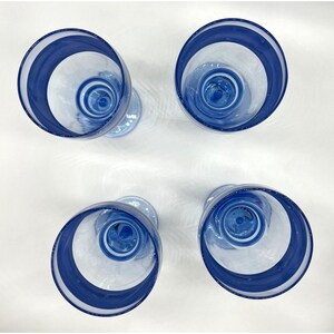 Vintage Libbey Nova Blue Water Goblets Set of 4 - Etsy