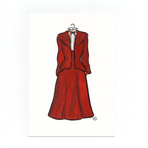 Mary Poppins Step in Time Dress Original 5x7 Mary Poppins Watercolor ...