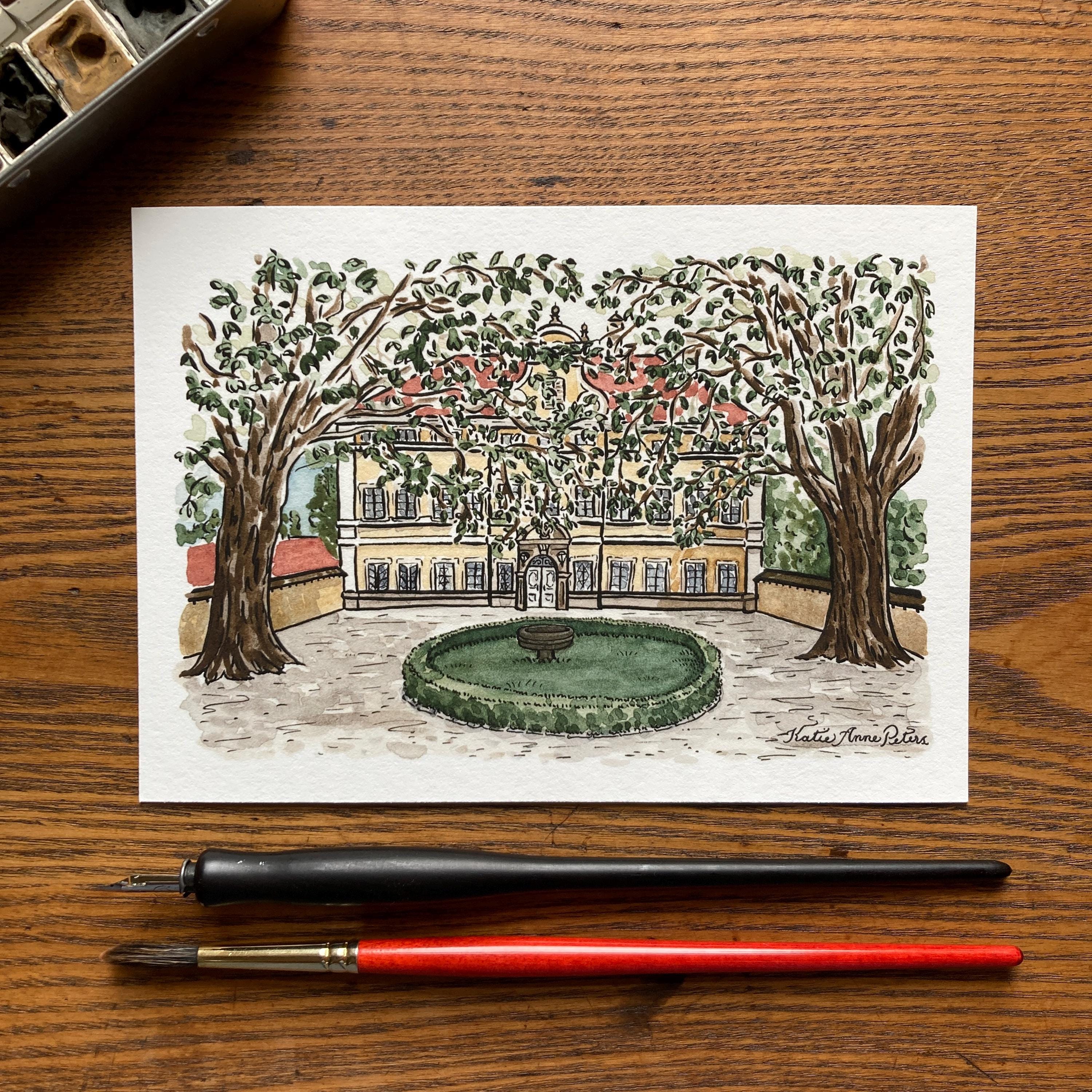 Sound of Music House Large Unframed Print | Sound of Music Watercolor ...