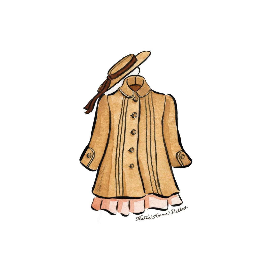 Mary Poppins Jane Banks Costume Art Print | 5x7 Mary Poppins Watercolor ...