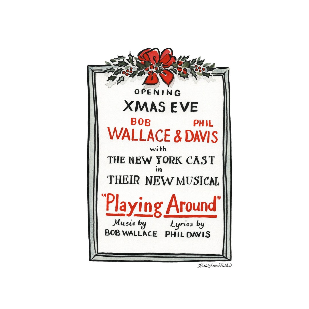Wallace and Davis White Christmas Sign Print | 5x7 White Christmas ...