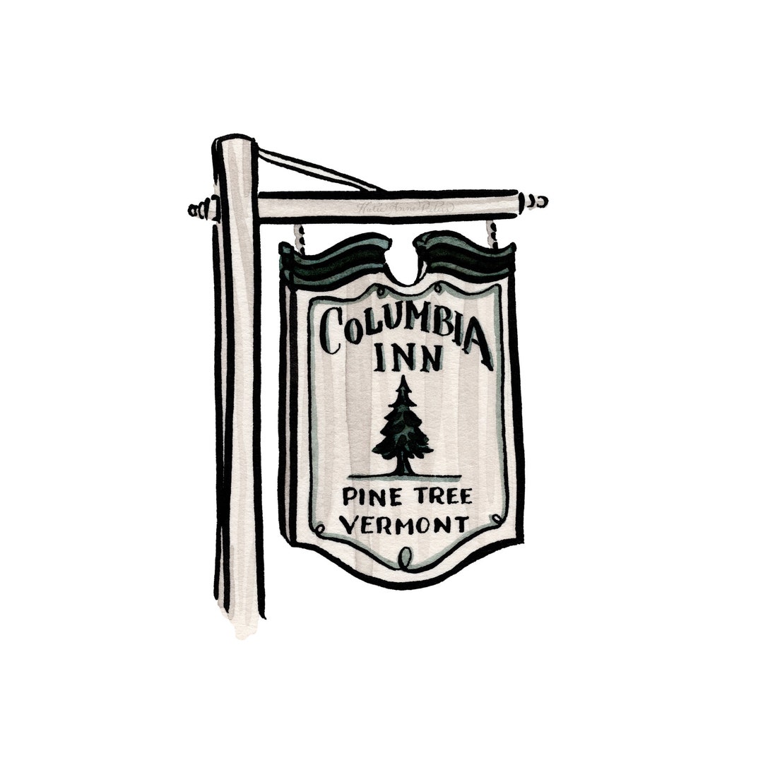 Columbia Inn Sign Print | 5x7 White Christmas Print | Old Hollywood ...