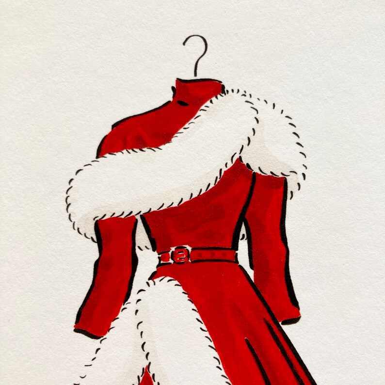 White Christmas Red Dress Print | 5x7 White Christmas Dress | Old ...