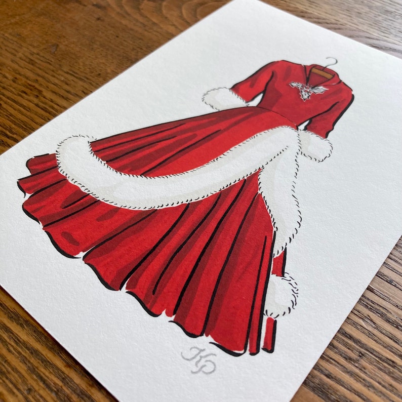 White Christmas Red Dress Print | 5x7 White Christmas Dress | Old ...