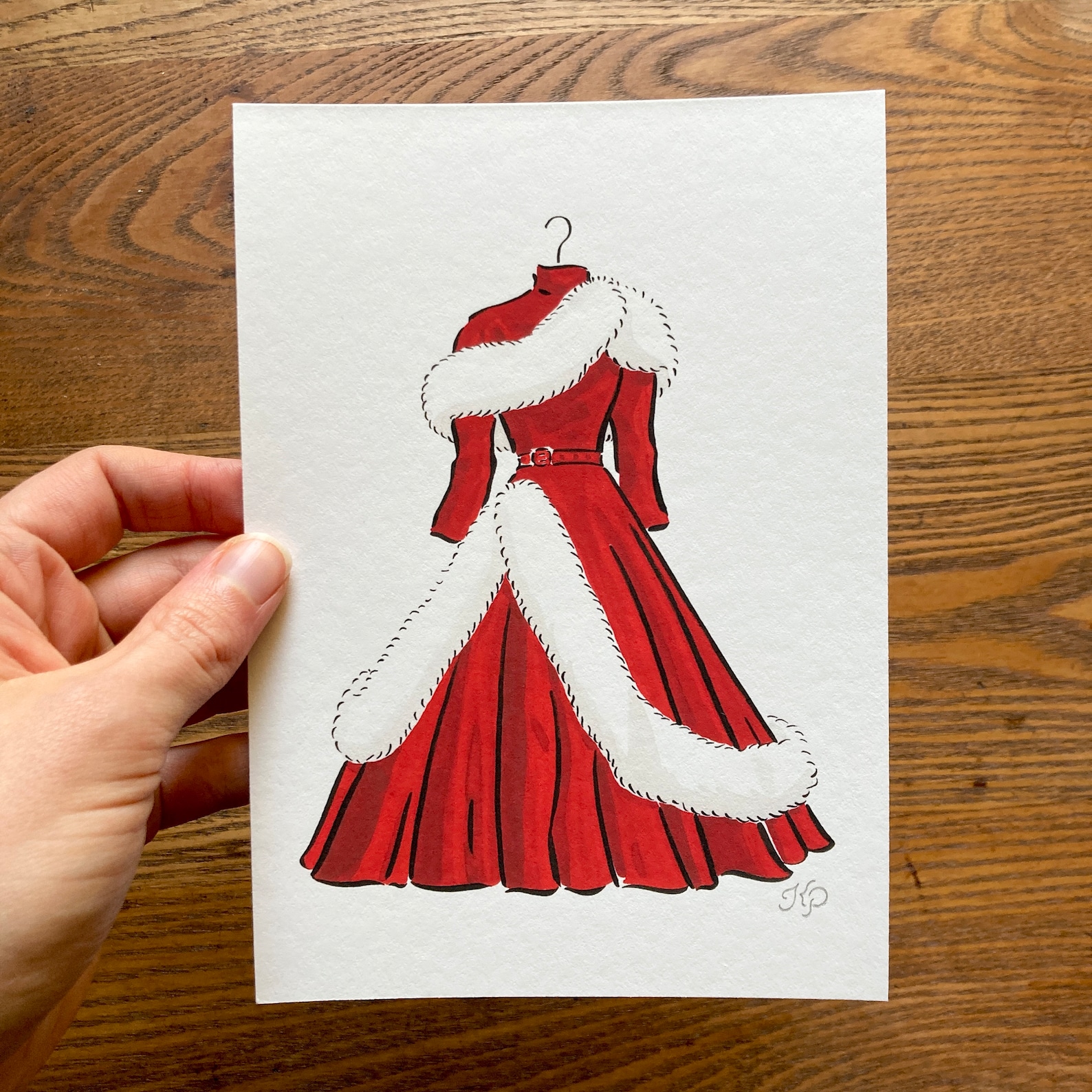 White Christmas Red Dress Print | 5x7 White Christmas Dress | Old ...
