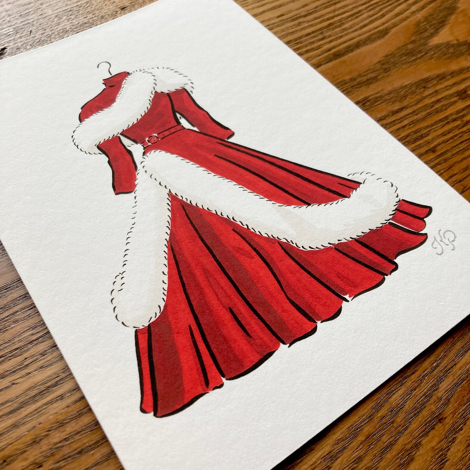 White Christmas Red Dress Print | 5x7 White Christmas Dress | Old ...