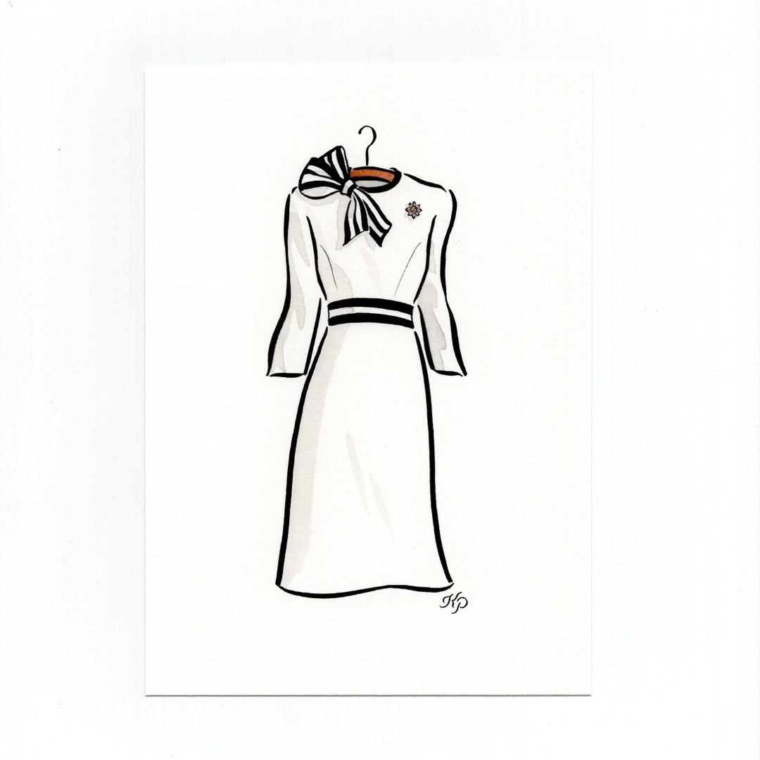 Princess Catherine Dress | Original 5x7 Watercolor Painting | Kate ...
