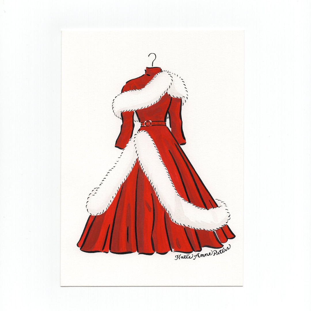 Reserved for Julie | White Christmas Judy Red Dress | Original 5x7 ...