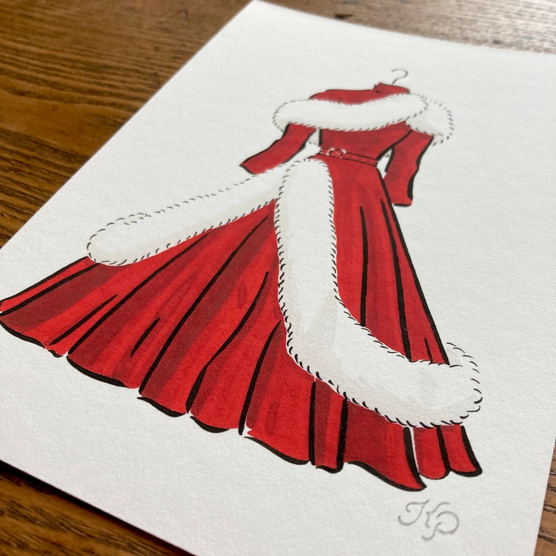 White Christmas Red Dress Print | 5x7 White Christmas Dress | Old ...